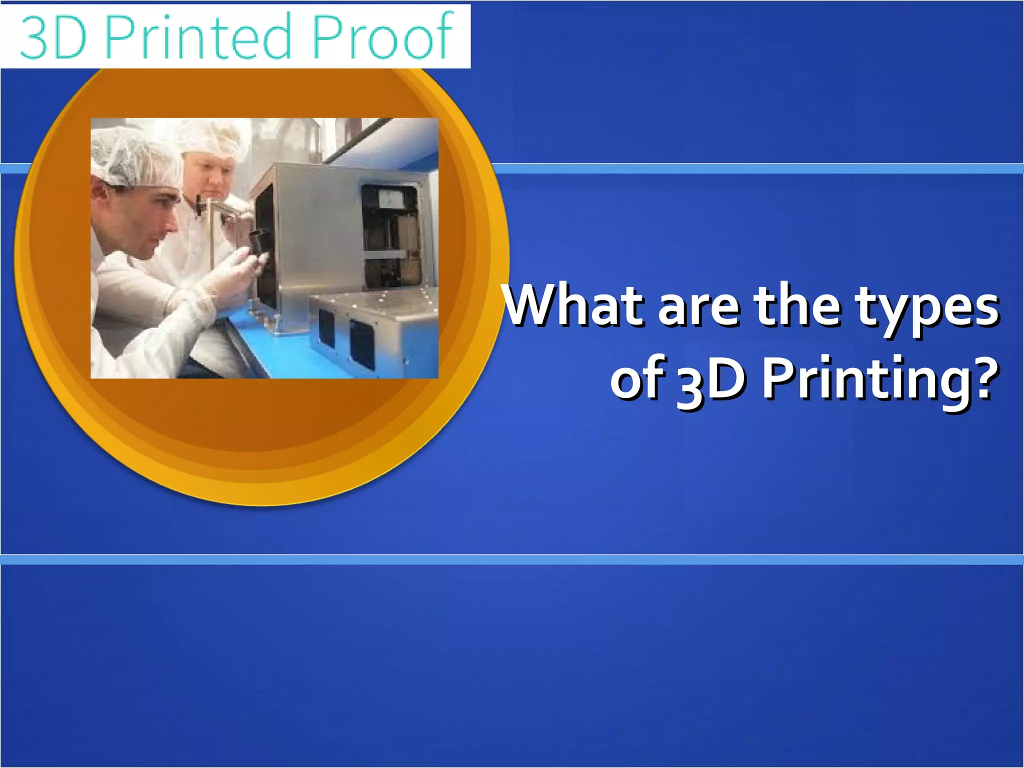 What Are the Types of 3D Printing Technology? | PPT