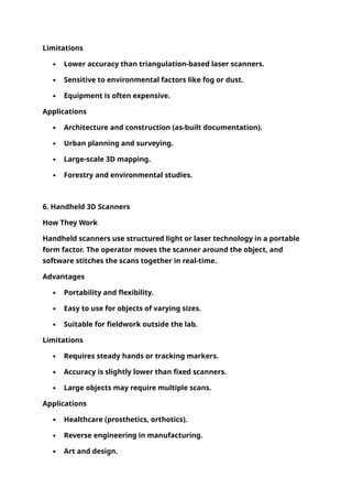 Types of 3D Scanners: A Complete Guide exxjet systems | DOCX
