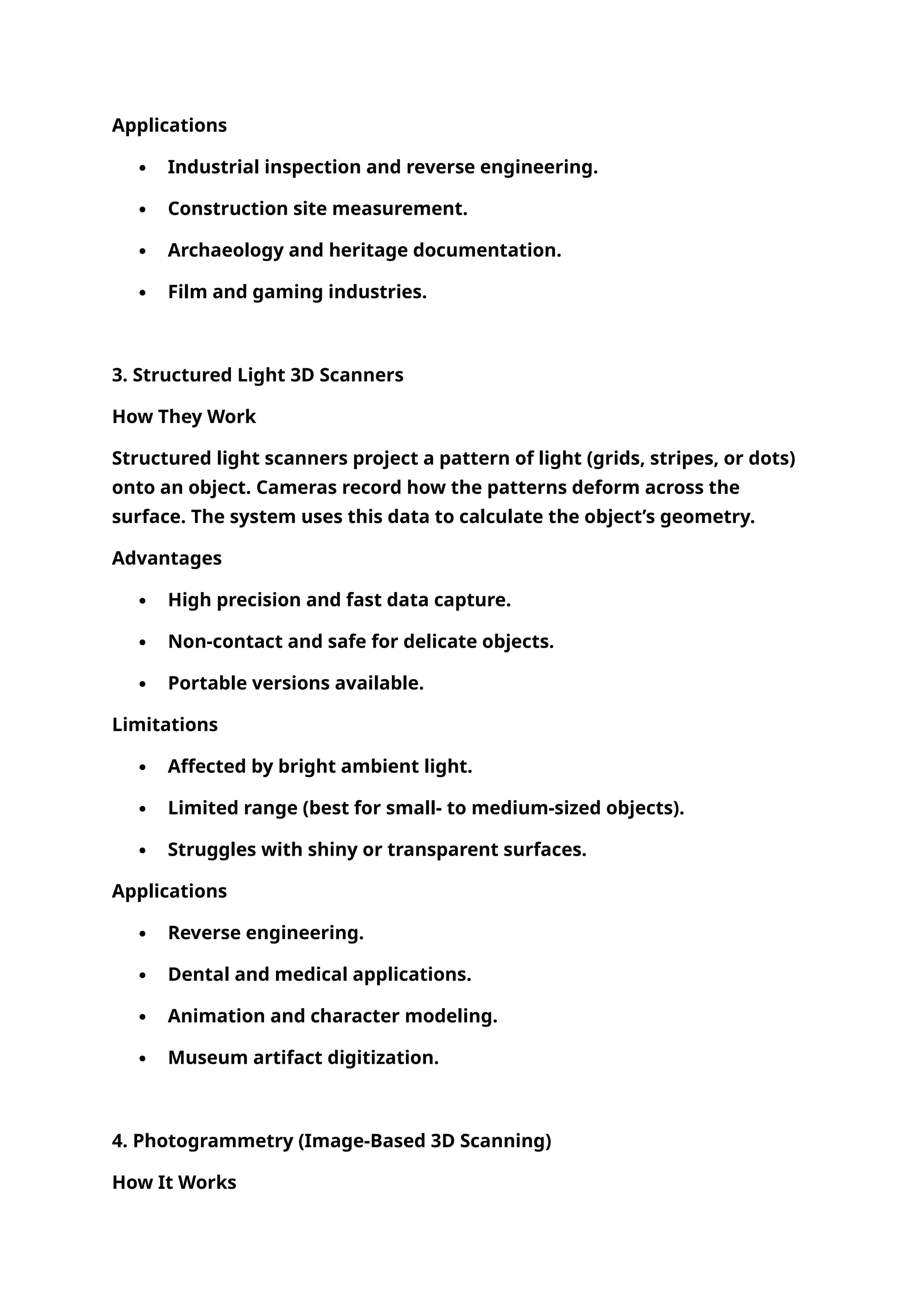 Types of 3D Scanners: A Complete Guide exxjet systems | DOCX