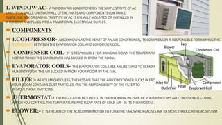 Types of A.C Ppt Interior Services. Split | PPTX