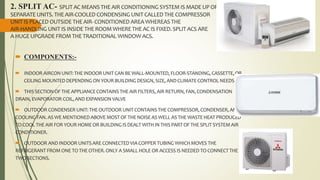 Types of A.C Ppt Interior Services. Split | PPTX