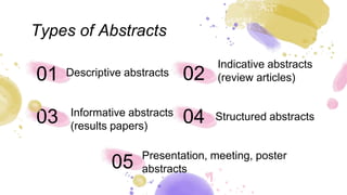 TYPES OF ABSTRACT.pptx | Heart and Cardiovascular Diseases | Diseases ...