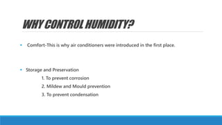 Types of ac and humidity control | PPTX