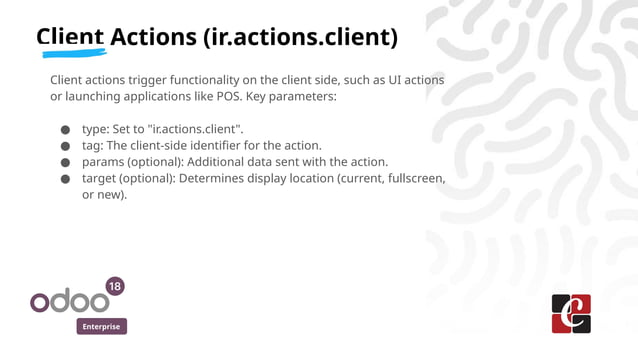 Types of Actions in Odoo 18 - Odoo Slides | PPTX