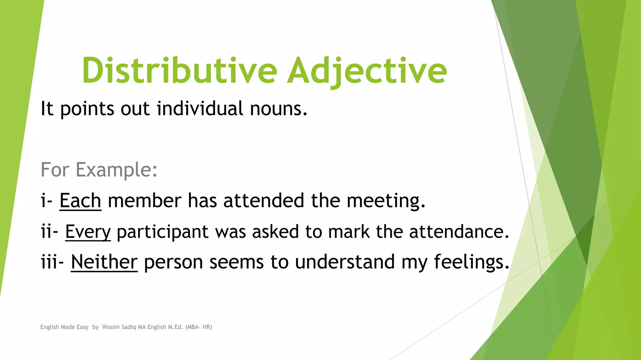 Types of adjective | PPTX