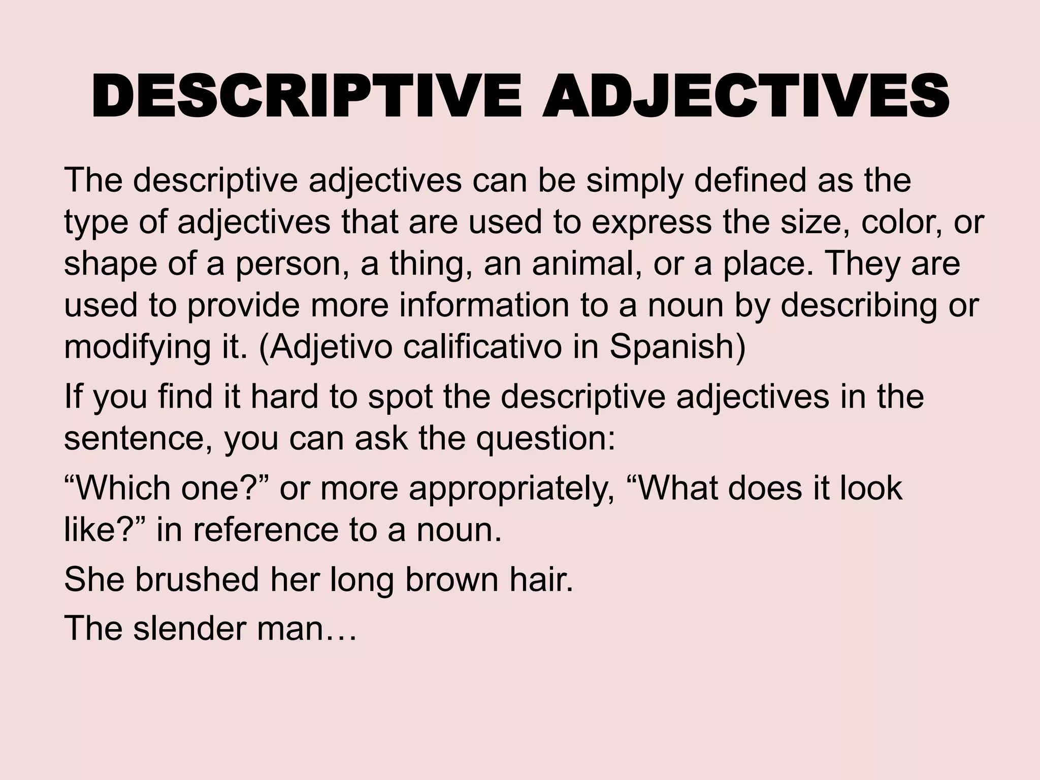 Types of adjectives | PPTX | National & Civic Holidays | Holidays