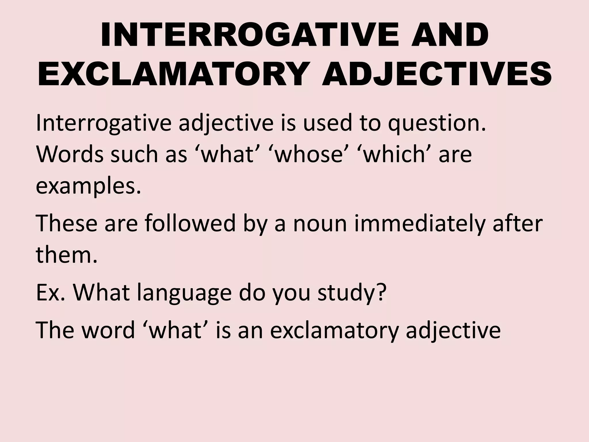 Types of adjectives | PPTX | National & Civic Holidays | Holidays