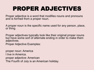 Types of adjectives | PPTX