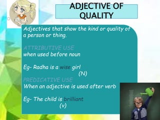 Types of adjectives | PPT