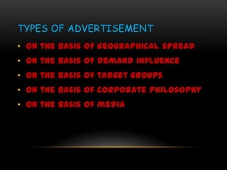 Types of advertisement | PPT