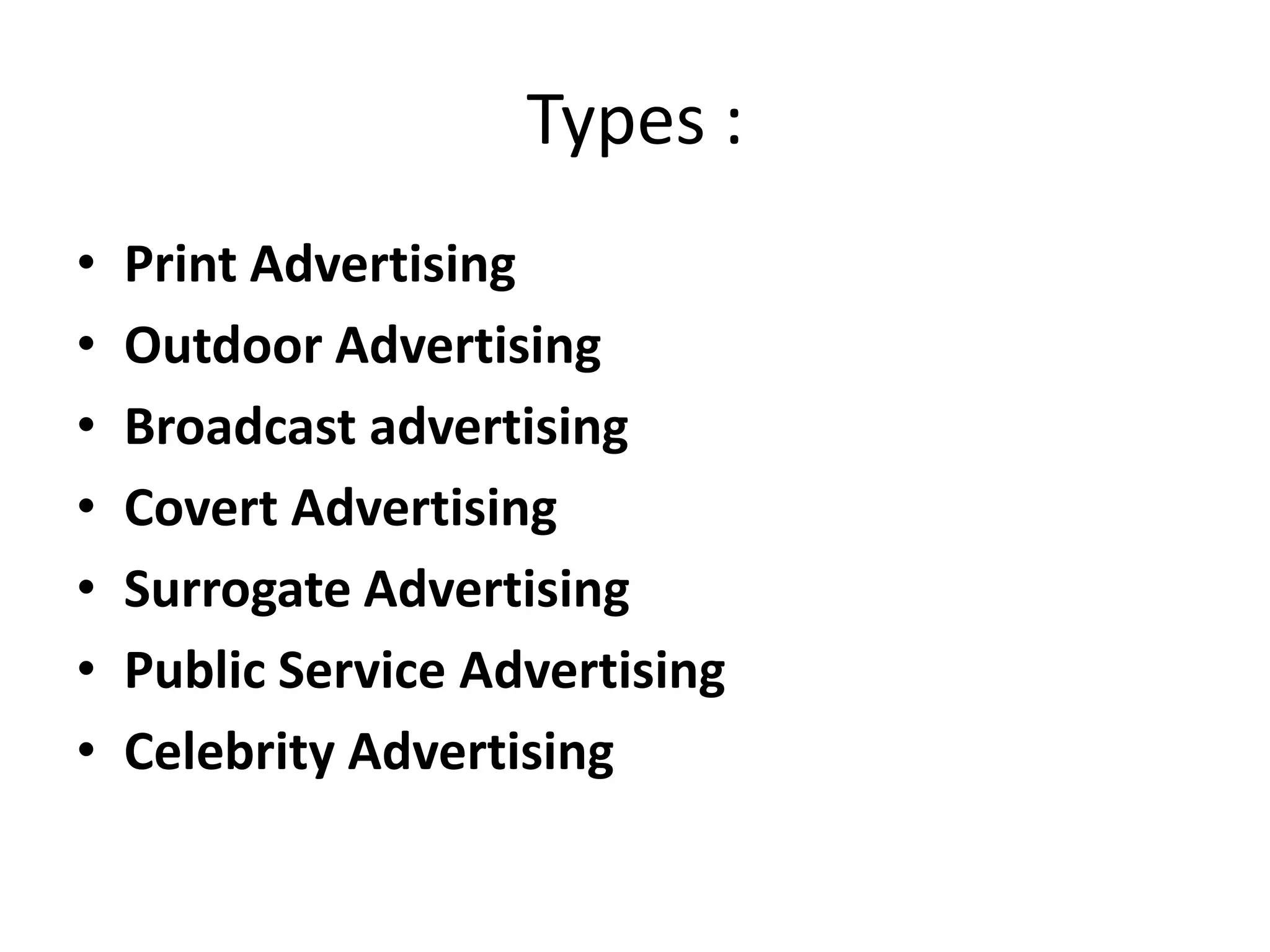 Types of advertisements | PPTX