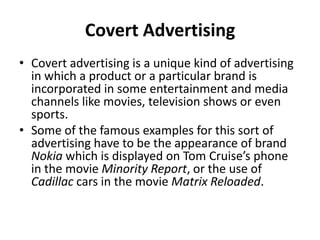 Types of advertisements | PPTX
