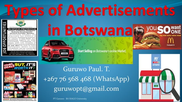 Types of Advertisements in Botswana by Guruwo Paul T. | PDF
