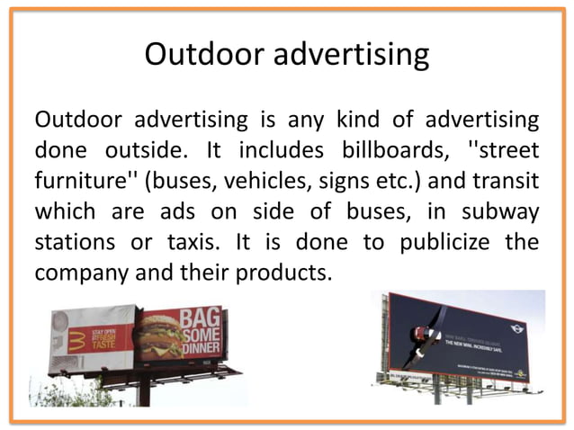 Types of advertising | PPTX | Advertising Industry | Industries