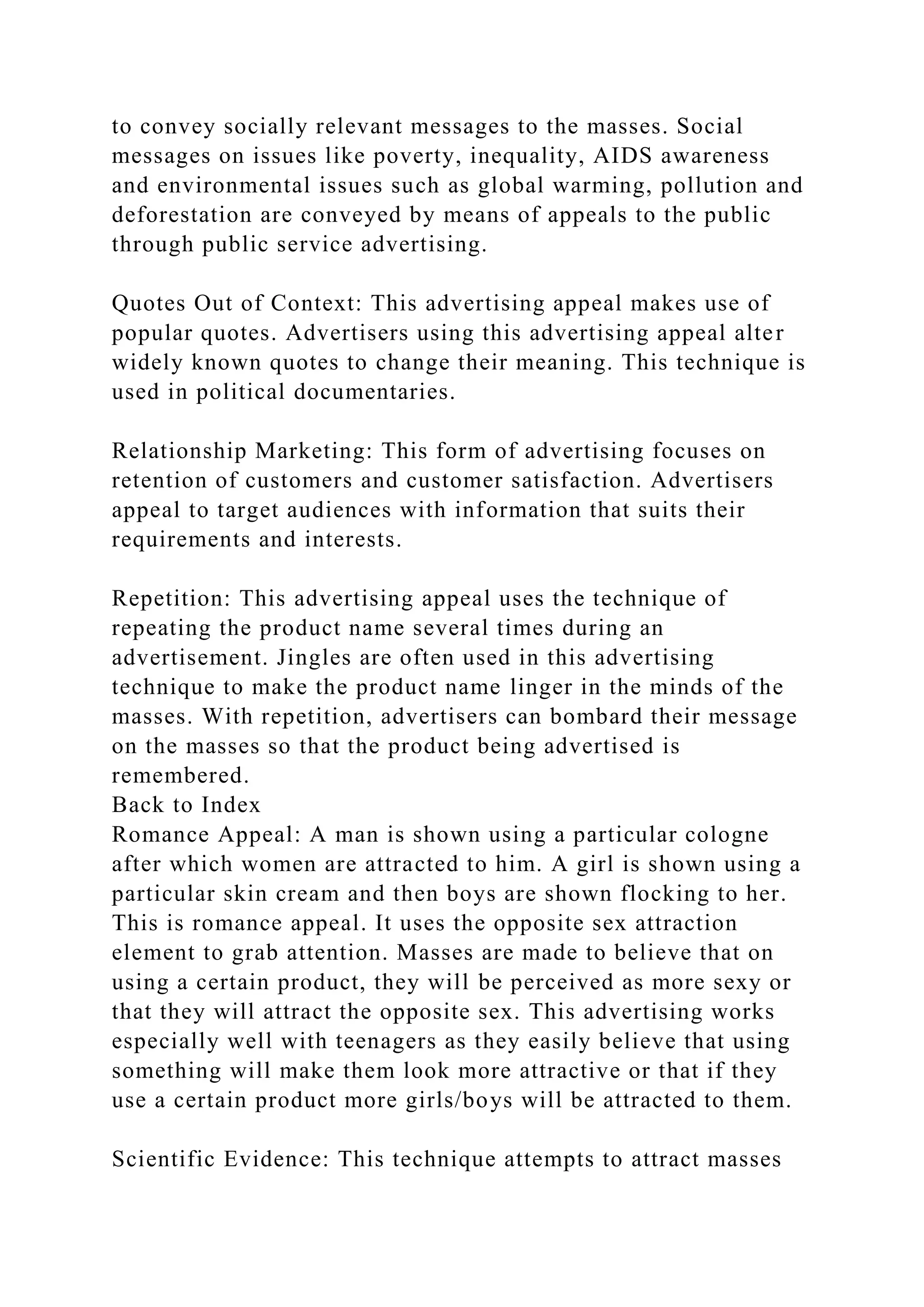 Types of Advertising AppealsWhat are advertising appeals and how.docx