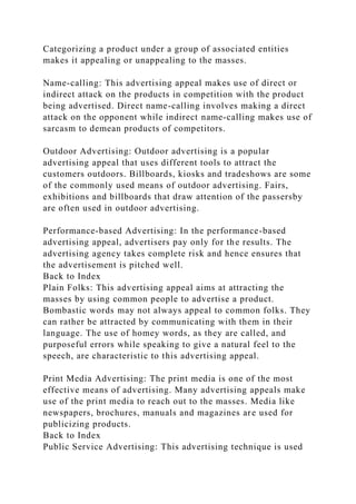Types of Advertising AppealsWhat are advertising appeals and how.docx