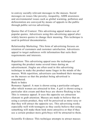 Types of Advertising AppealsWhat are advertising appeals and how.docx