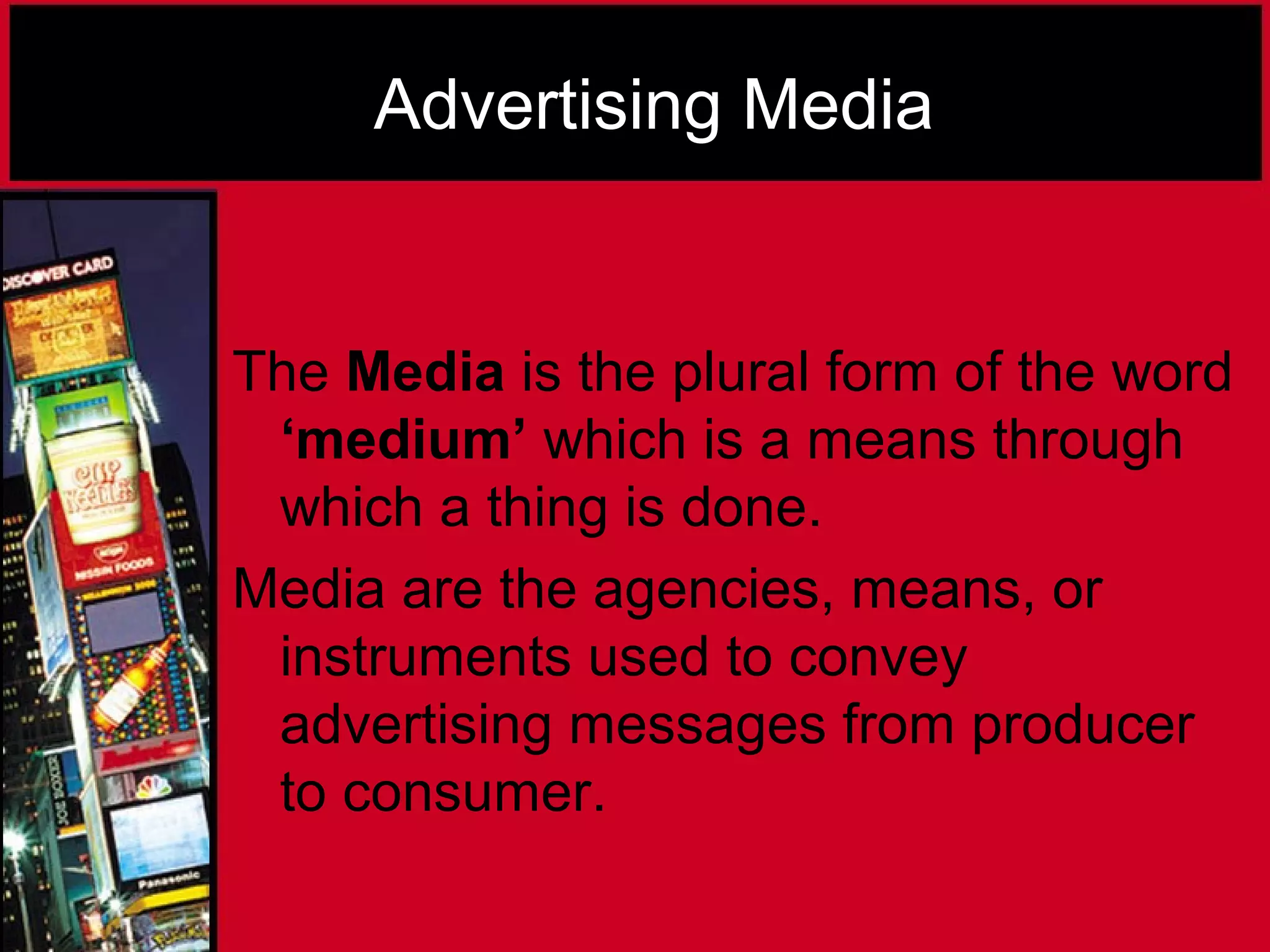 Types of advertising media | PPT