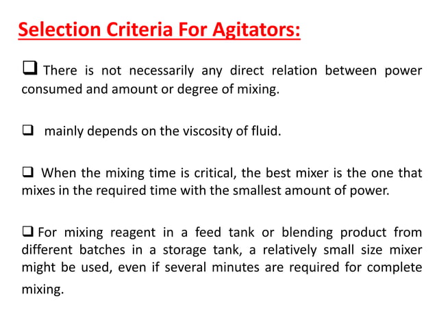 Types of agitators | PPTX | Physics | Science