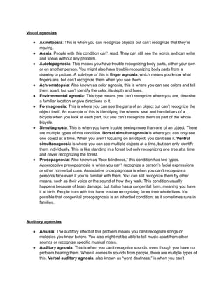 Types of Agnosia.pdf.....,.............. | PDF