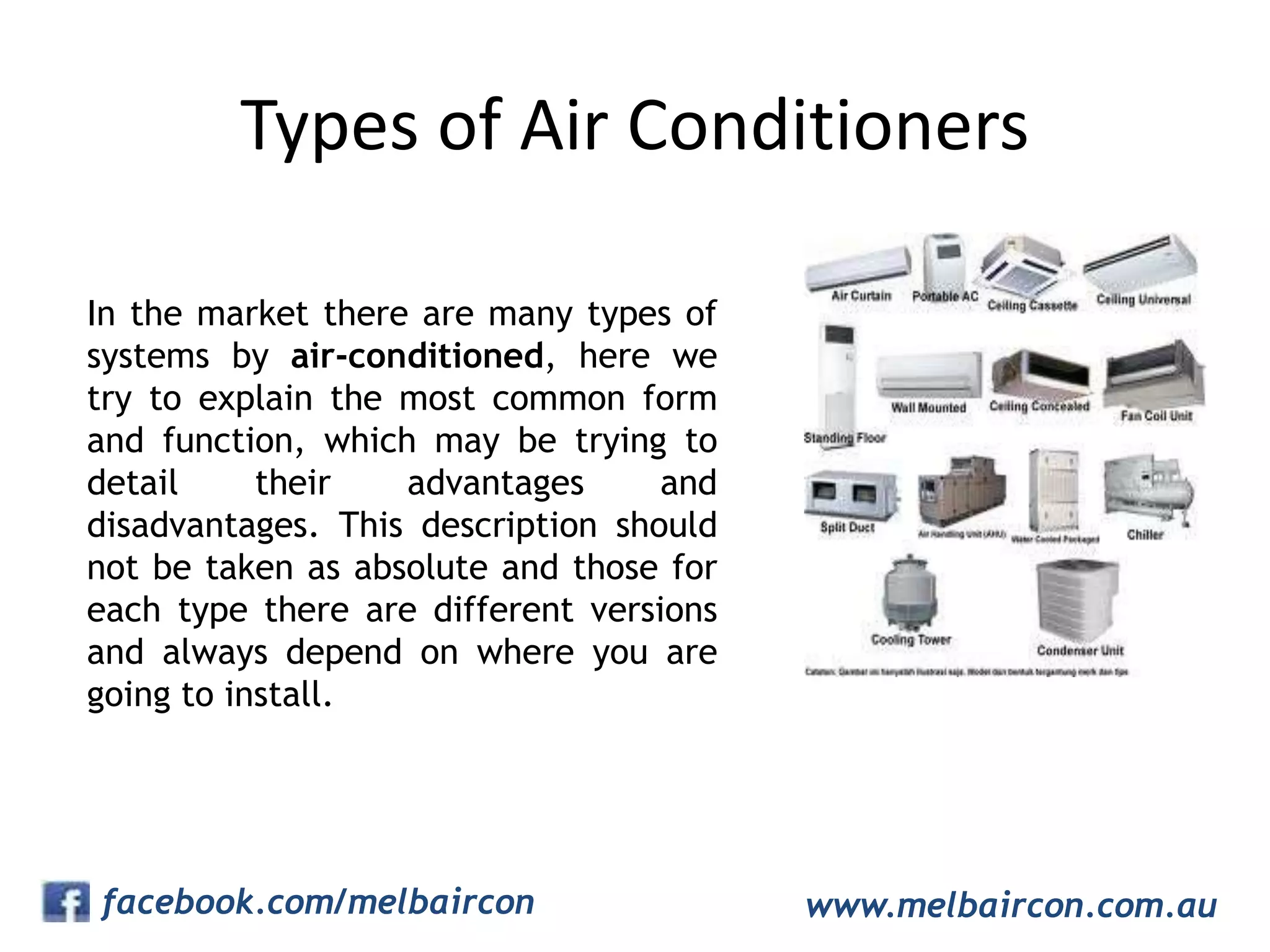 Types of air conditioner | PPTX