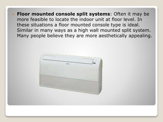 Types of air conditioning for HVAC application | PPTX