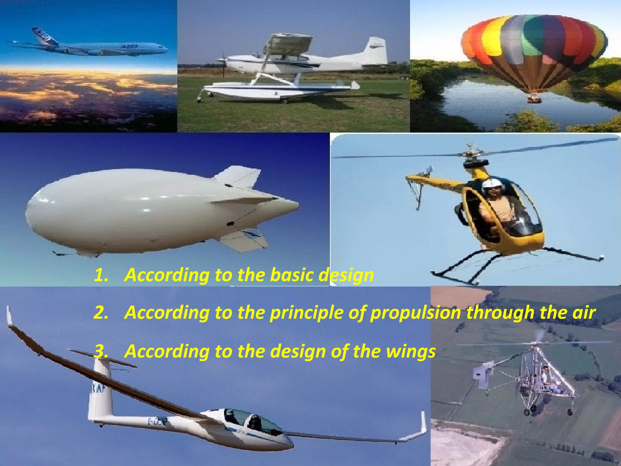 Types of aircraft presentation | PPT