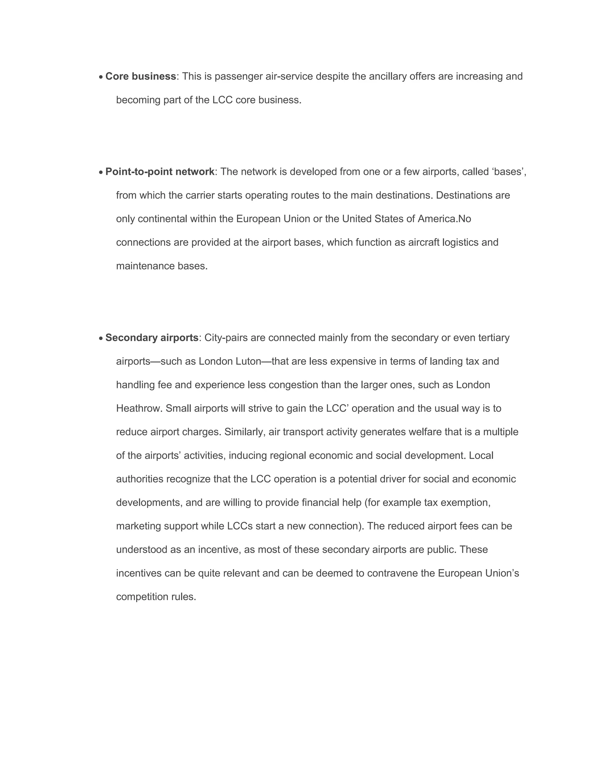 Types of airlines and airline business models | PDF