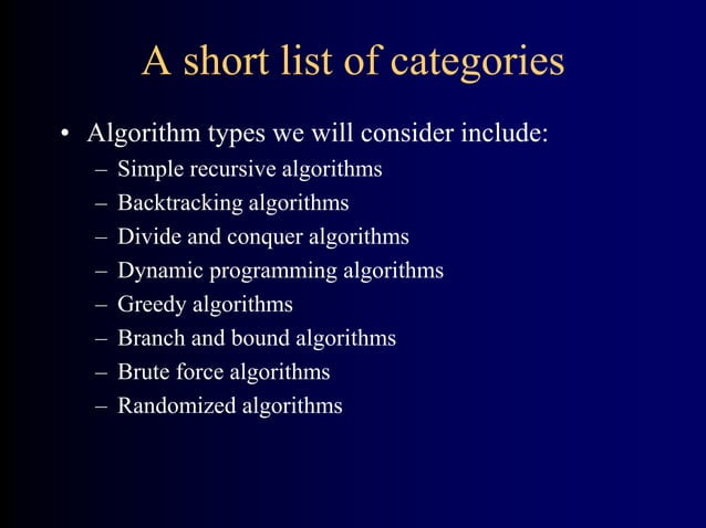 Types of algorithms | PPTX