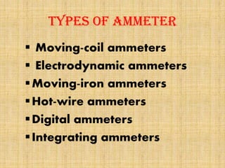 Types of ammeter | PPTX