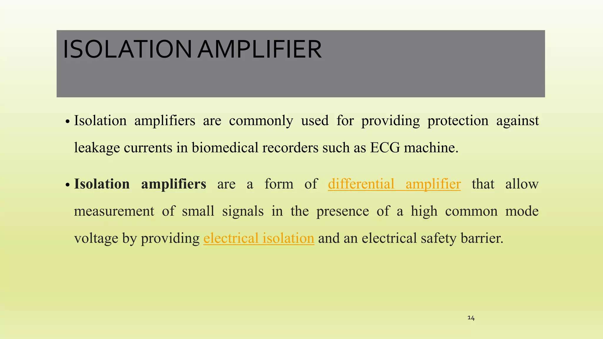 Types of bio amplifiers | PDF
