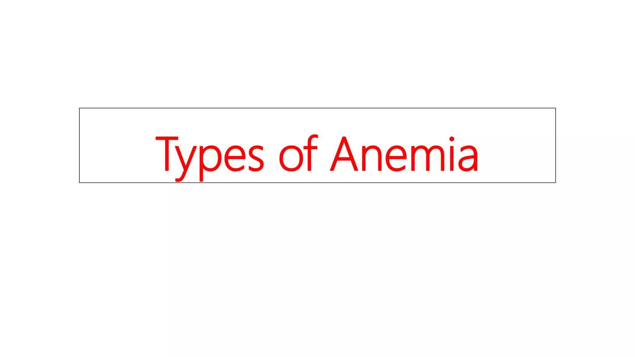 Types of anemia | PPTX