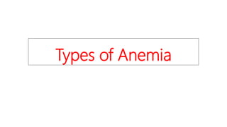 Types of anemia | PPTX