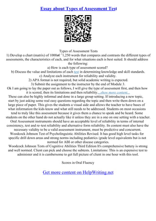 Types Of An Essay With Examples | PDF | Educational Assessment | Education