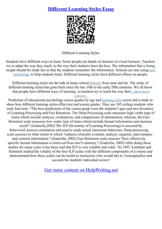 Types Of An Essay With Examples | PDF | Educational Assessment | Education