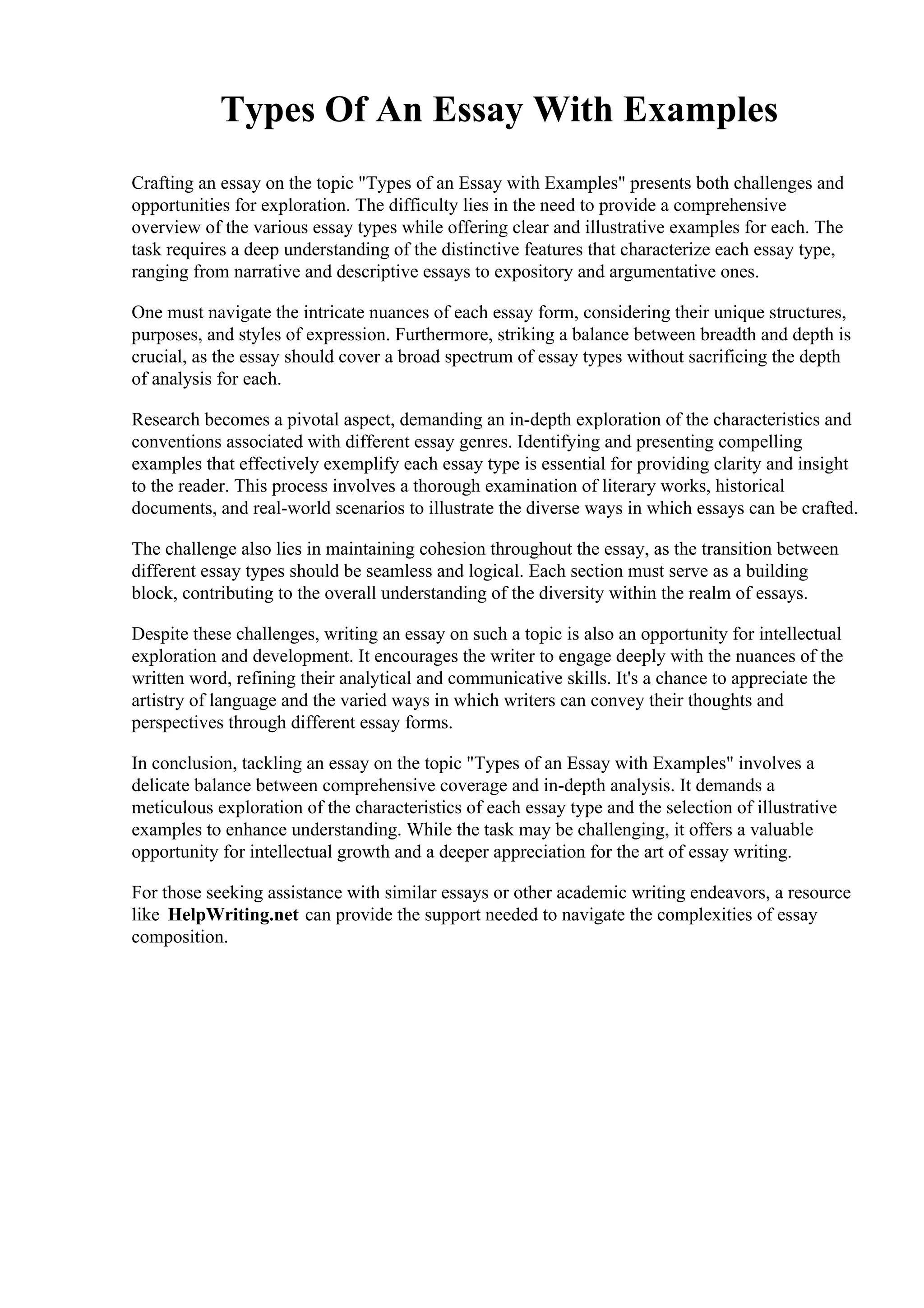 Types Of An Essay With Examples. Louisiana State University in ...