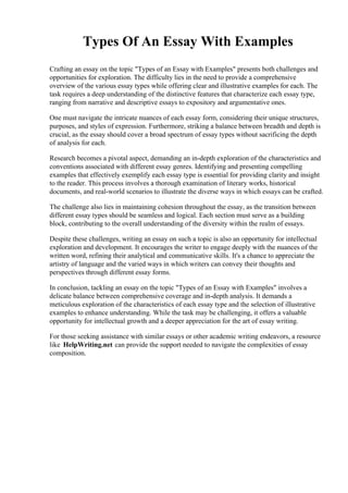 Types Of An Essay With Examples. Louisiana State University in ...