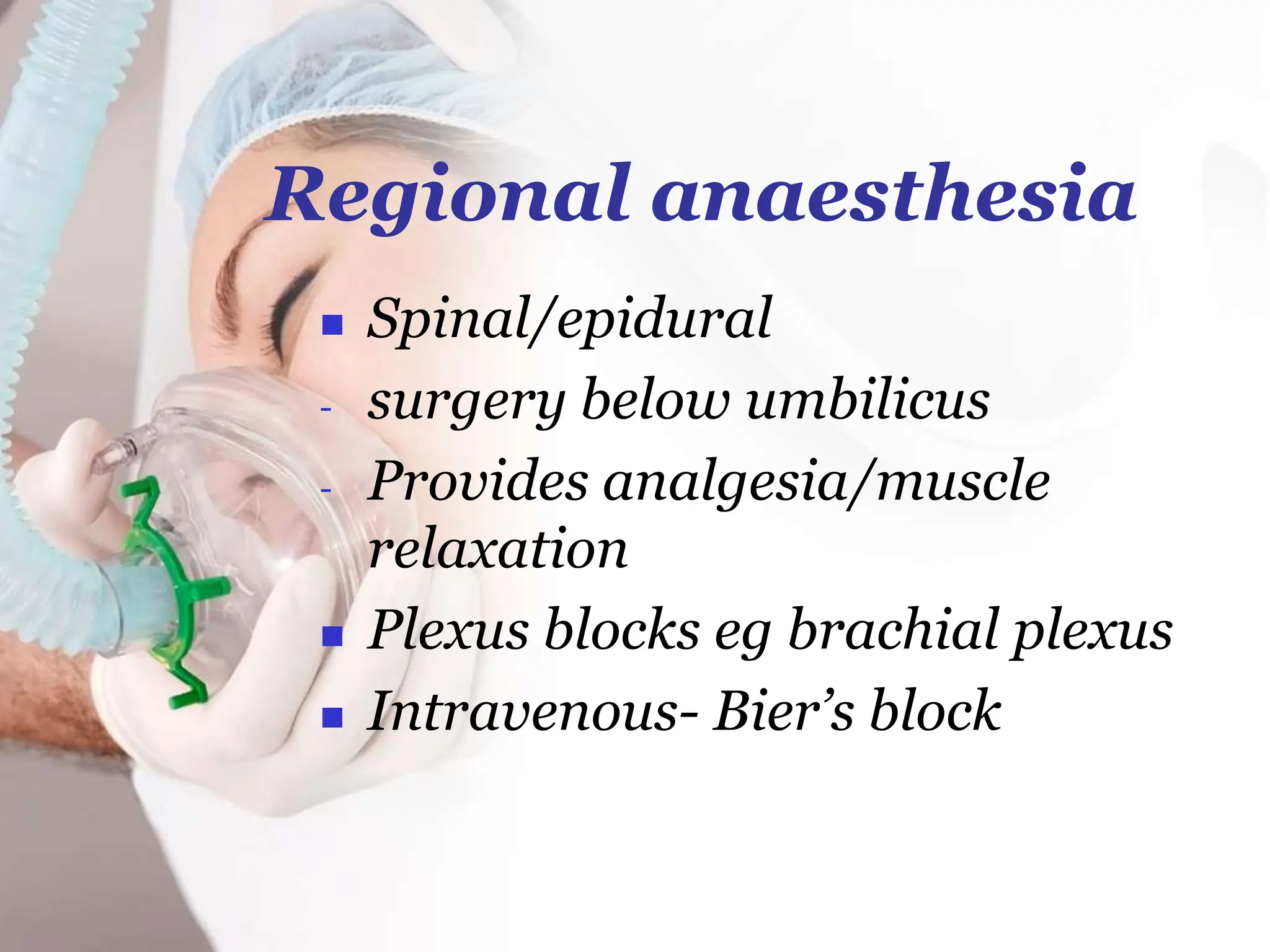 Anaesthesia types and classification for tech | PPTX
