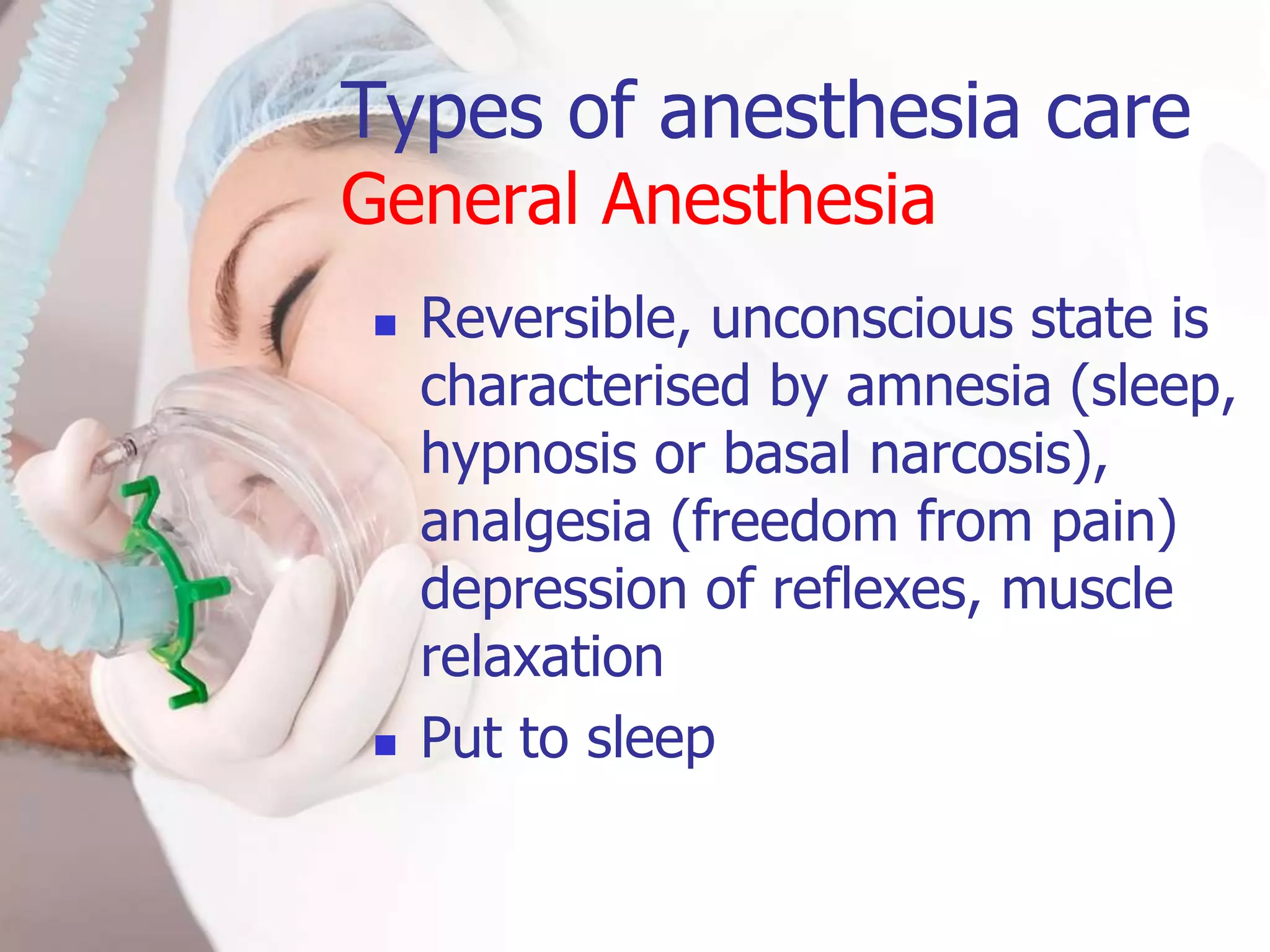 Types of anesthesia | PPTX
