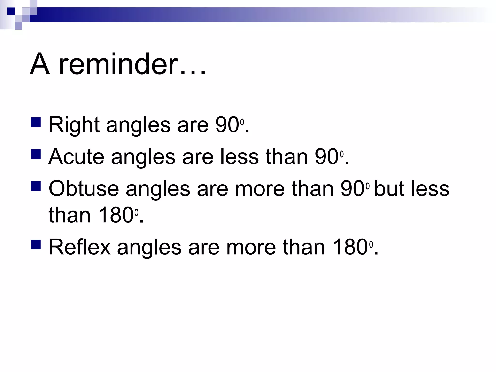 Types of angles | PPT