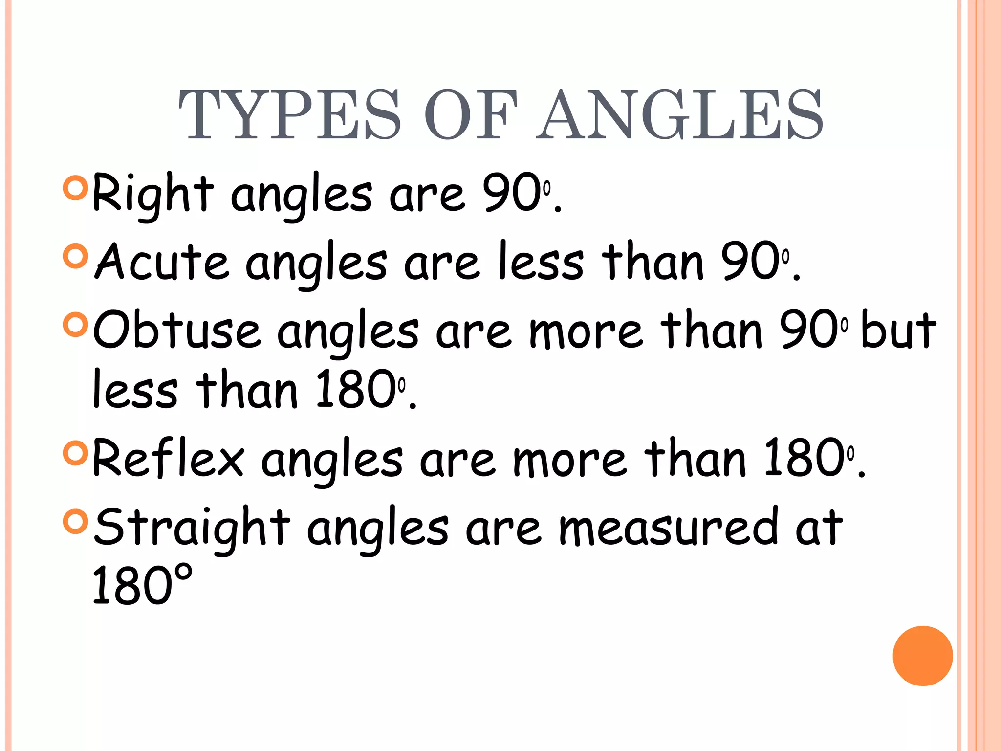 Types of angles | PPT