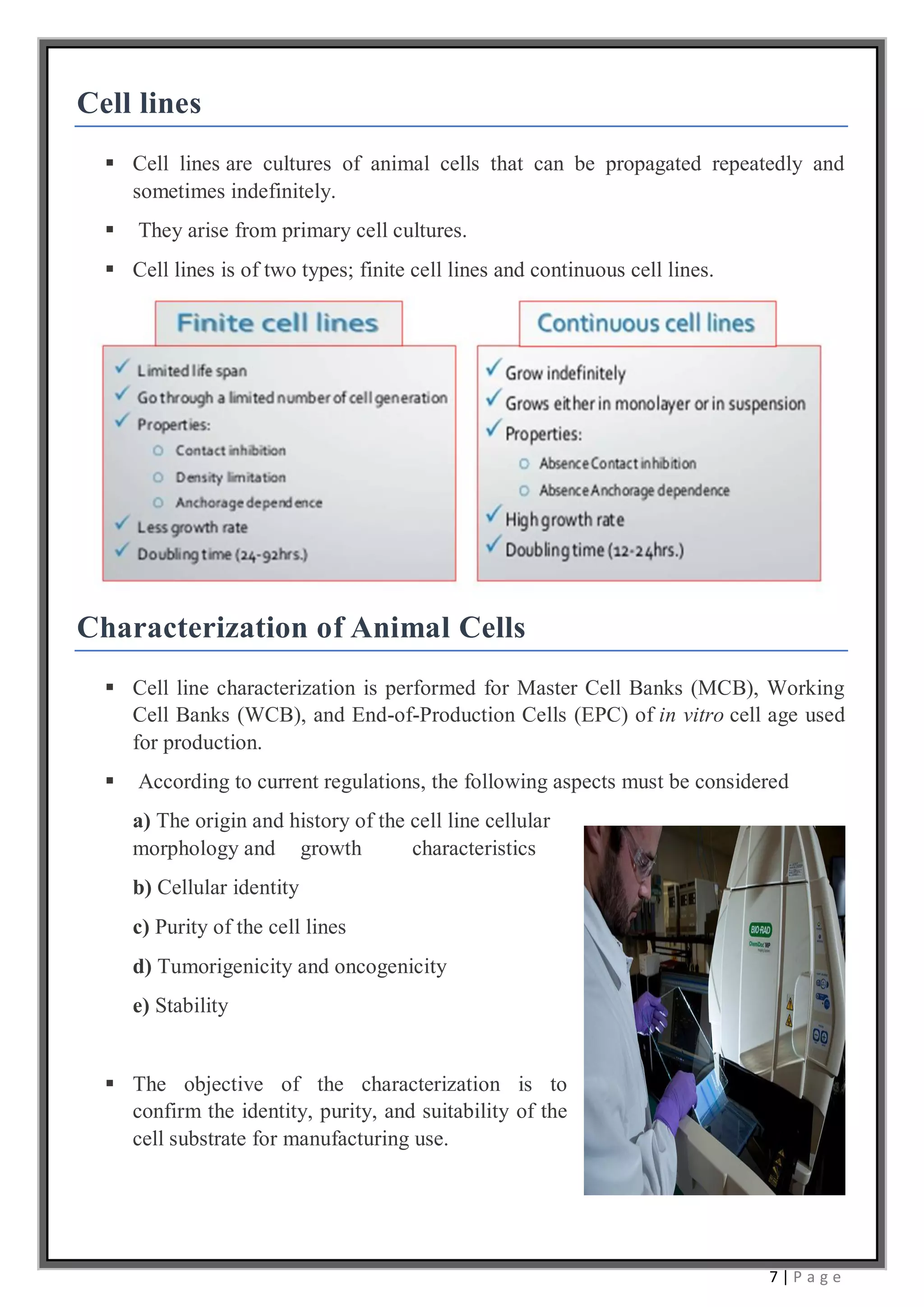 Types of animal cell culture; characterization & Their preservation. | PDF
