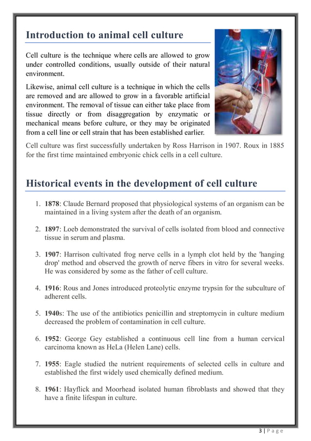 Types of animal cell culture; characterization & Their preservation. | PDF