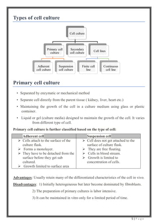 Types of animal cell culture; characterization & Their preservation. | PDF