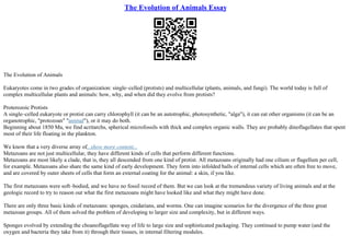 Types Of Animals On Earth Essay | PDF