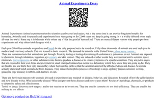 Types Of Animals On Earth Essay | PDF