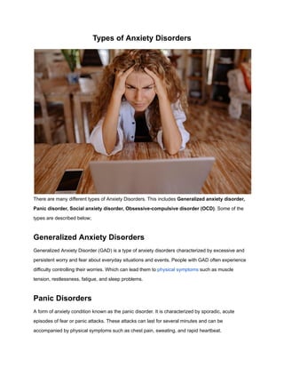 types of anxiety disorders.pdf | Brain and Nervous System Disorders ...