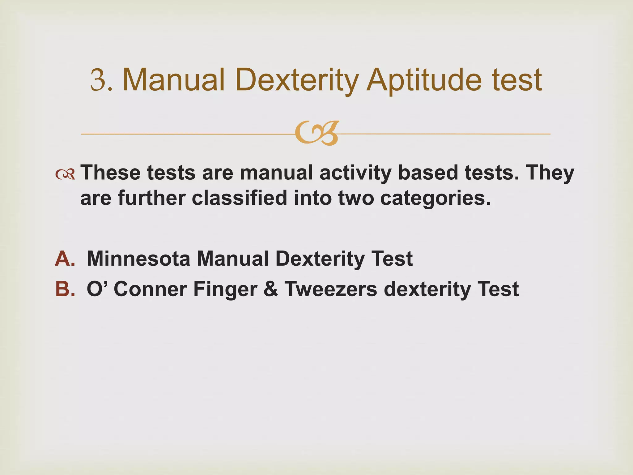 Types of aptitude tests | PPTX