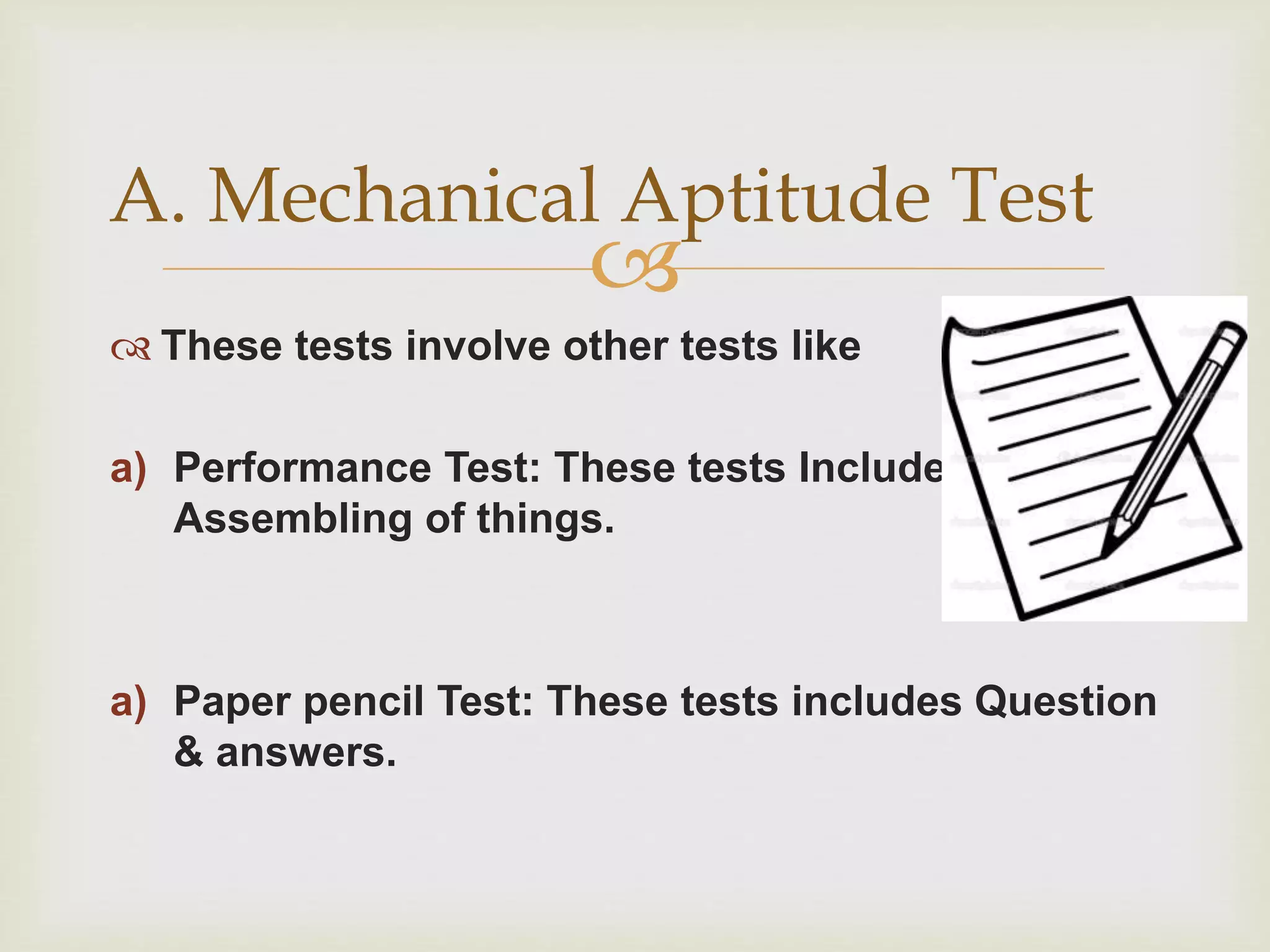 Types of aptitude tests | PPTX