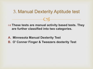 Types of aptitude tests | PPTX